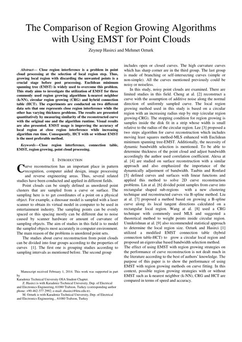 Pdf The Comparison Of Region Growing Algorithms With Using Emst For