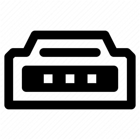 Hdmi Port Wire Cable Input Multimedia Connect Icon Download On