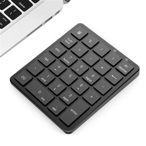 Amazon Com PINKCAT Bluetooth Number Pad 28 Keys Aluminum Rechargeable Wireless Numeric Keypad