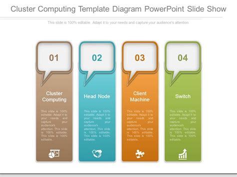 Cluster Computing Template Diagram Powerpoint Slide Show