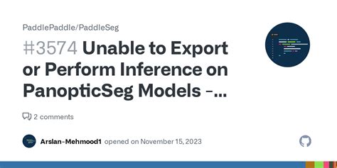 unable to export or perform inference on panopticseg models