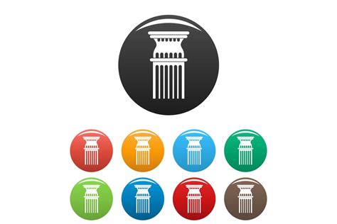 Column Icons Set Color Vector Graphic By Anatolir56 · Creative Fabrica