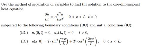 Solved Use The Method Of Separation Of Variables To Find The Chegg