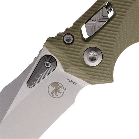 Microtech 16019 Amphibian Stonewash Single Edge Ram Lok Knife Knife Od