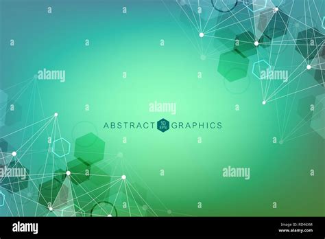 Geometric Abstract Background With Connected Line And Dots Structure Molecule And Communication