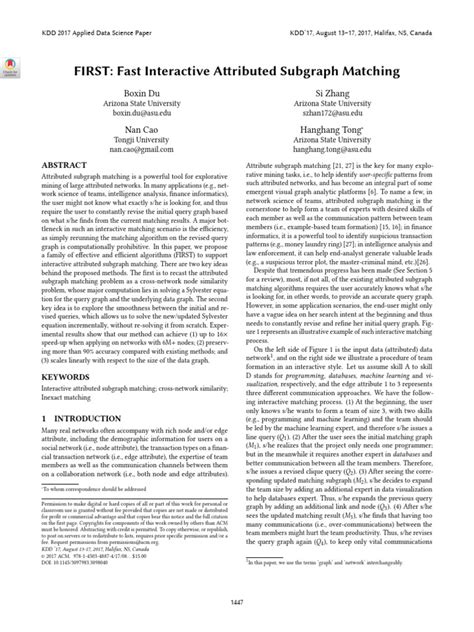 First Fast Interactive A Ributed Subgraph Matching Pdf Matrix