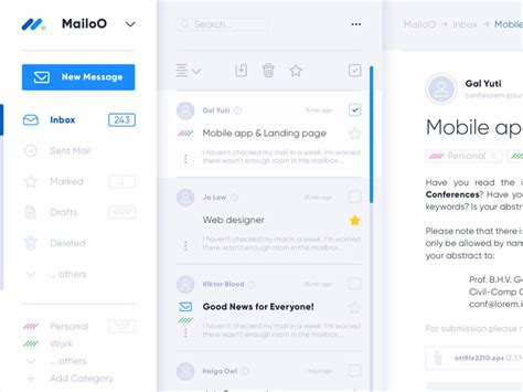 Mail Interface UI UX By GraphicDealer On Dribbble