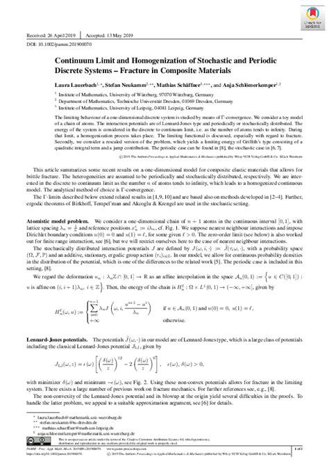 pdf limit behavior and homogenization in fractured composite systems