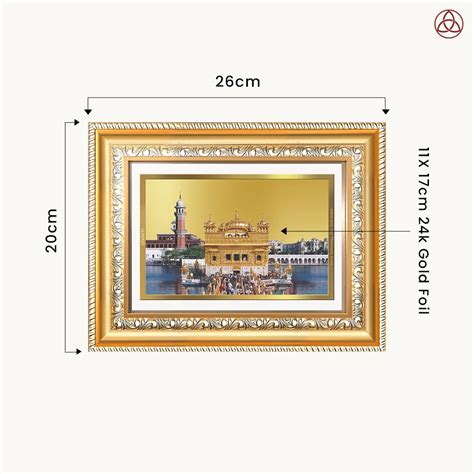 Sachkhand Shri Darbar Sahib Golden Temple 24k Gold Frame Diviniti