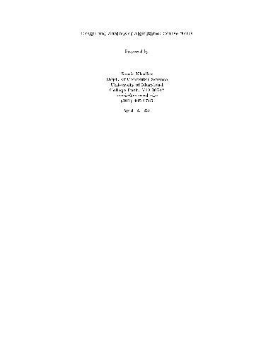 خرید کتاب Design And Analysis Of Algorithms Course Notes دانلود کتاب