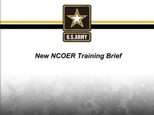 New NCOER Training Brief PowerPoint Ranger Pre Made Military PPT Classes