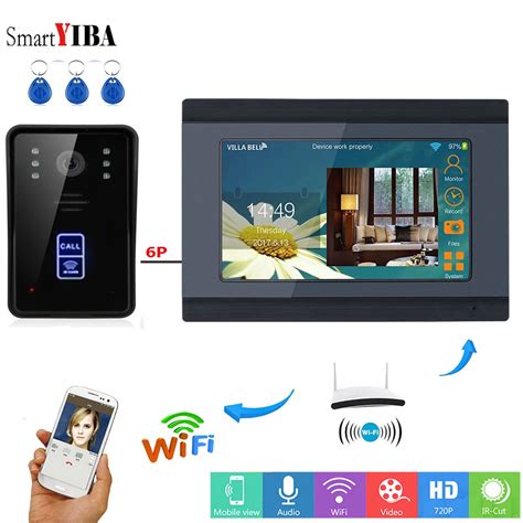 SmartYIBA APP Remote Control RFID Video Intercom Inch Monitor Wifi Wireless Video Door Phone