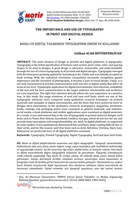 Pdf The Importance And Use Of Typography In Print And Digital Design