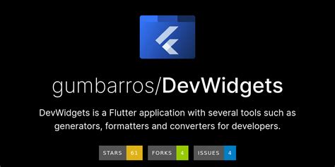 Github Gumbarrosdevwidgets Devwidgets Is A Flutter Application With