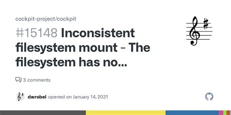 Inconsistent Filesystem Mount The Filesystem Has No Permanent Mount Point Despite That