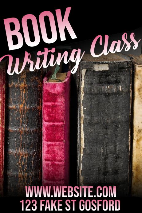 Book Writing Class Template Postermywall