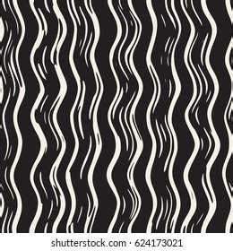 Vector Monochrome Seamless Pattern Vertical Wavy Stock Vector Royalty Free