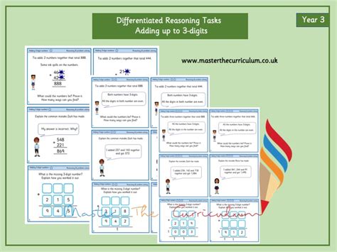 Year Differentiated Reasoning Tasks Adding Digit Numbers Teaching Resources