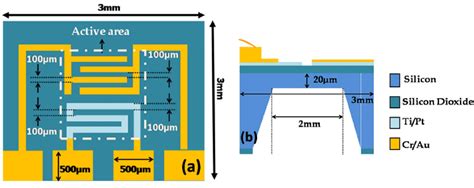 Schematic View A Top And B Cross Section Of The Proposed Mems Download Scientific Diagram