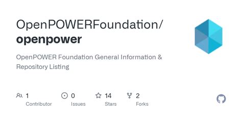 GitHub OpenPOWERFoundation Openpower OpenPOWER Foundation General Information Repository