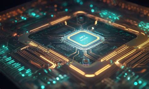 This Image Features A Close Up View Of A Computer Processor Mounted On