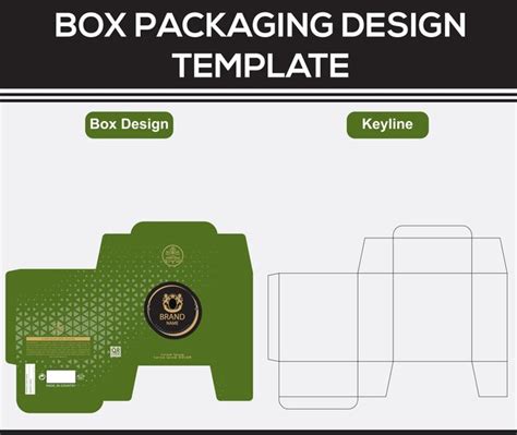 인쇄기 디지털 인쇄 및 Cmyk 색상을 위한 향수 상자 포장 디자인 템플릿 프리미엄 벡터