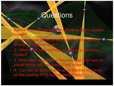 Ppt Tests Of General Relativity With Pulsar Timing Arrays Powerpoint