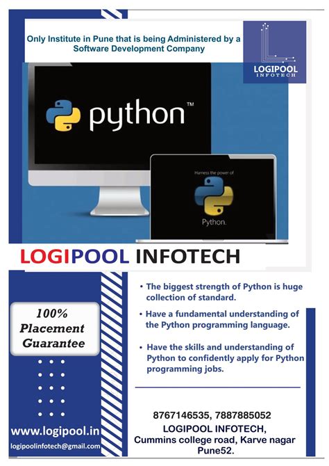 Logipool Infotech On Linkedin Institute Dreamjob Career Coaching Training Courses Python…