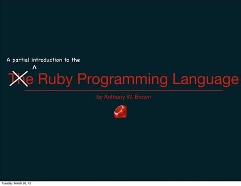 Ruby Programming Introduction Ppt