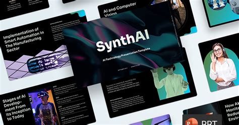 Synthai Шаблон Powerpoint с искусственным интеллектом Шаблоны презентаций Включая