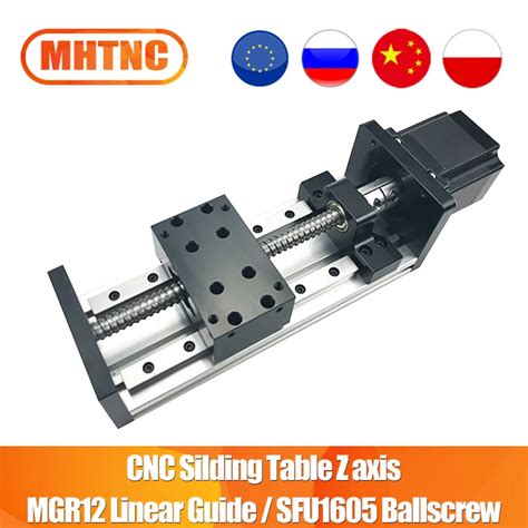 Cnc Sliding Table Z Axis Stage Travel 100 800mm Mgr12 12mm Linear Rail Sfu1605 Ball Screw 