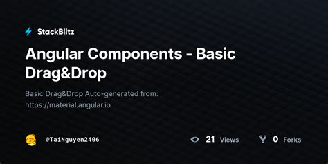 angular components basic draganddrop stackblitz