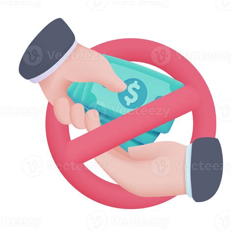 3d Icons Do Not Accept Cash Online Payment By Credit Card Cashless Society 3d Illustration