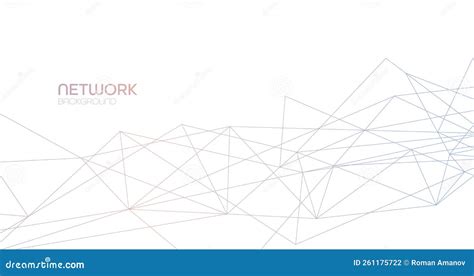 connection background network concept with dots and lines stock vector