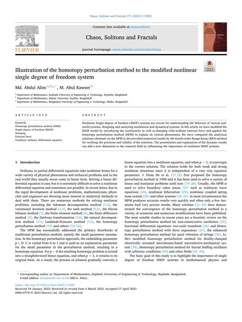 Pdf Illustration Of The Homotopy Perturbation Method To The Modified