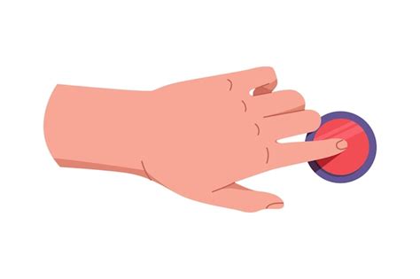 premium vector hand pushing and pressing button finger pressing
