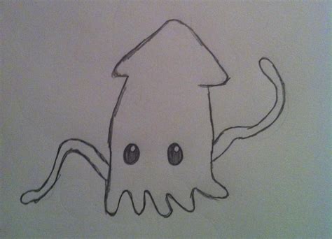 Chibi Squid Drawing By JetBlackWolf On DeviantArt