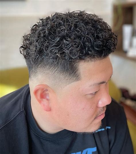 Taper Haircut Curly Hair Men