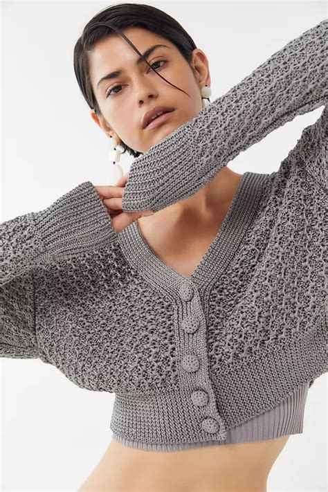 Uo Lilly Shine Cardigan Urban Outfitters