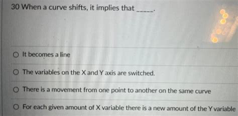 Solved 30 When A Curve Shifts It Implies That It Becomes A