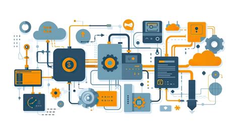 An Abstract Illustration Depicting Cloud Computing Integration With Financial Technology