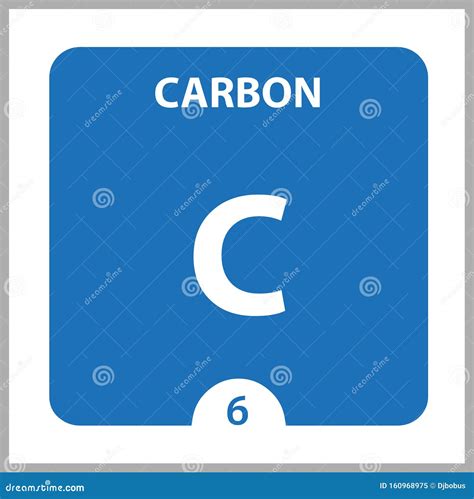 Carbon Chemical Element Periodic Table Symbol Stock Image 136531759