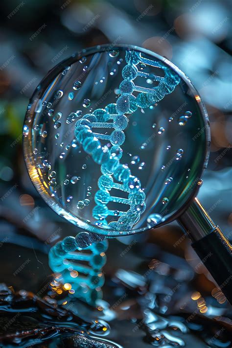 Premium Photo Microscope View Of Dna Structure Strain Helix Genetics