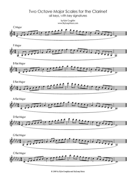 2 Octave Major Scales Pdf Musical Compositions Compositions