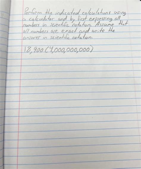 solved perform the indicated calculations using a calculater