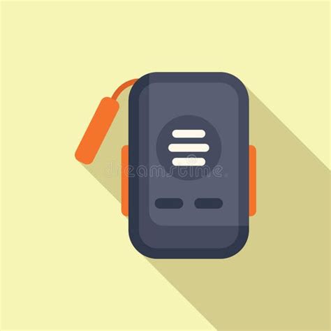 Data Wearable Tracker Icon Flat Vector System Data Network Stock