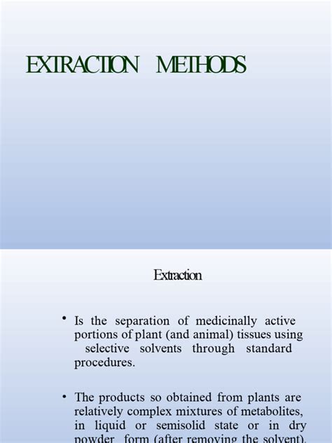 Extraction Methods Unit 5 Pdf Electromagnetic Radiation Microwave
