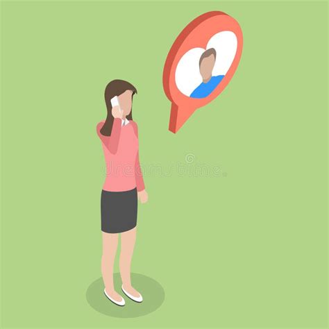 3d Isometric Flat Vector Illustration Of Distant Relationship Stock