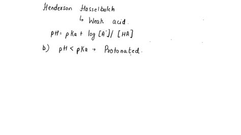 Solved Pka And Ph When The Concentration Of The Protonated And Deprotonated Forms Are The Same