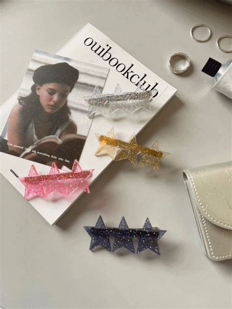 11 락스타 글리터 일자 별핀 헤어핀 머리핀 집게핀 에이블리